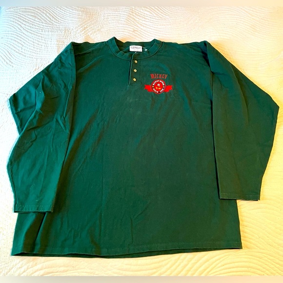 Disney | Shirts | Disney Mickey Mouse Genus Mens Xl Long Sleeve Green ...